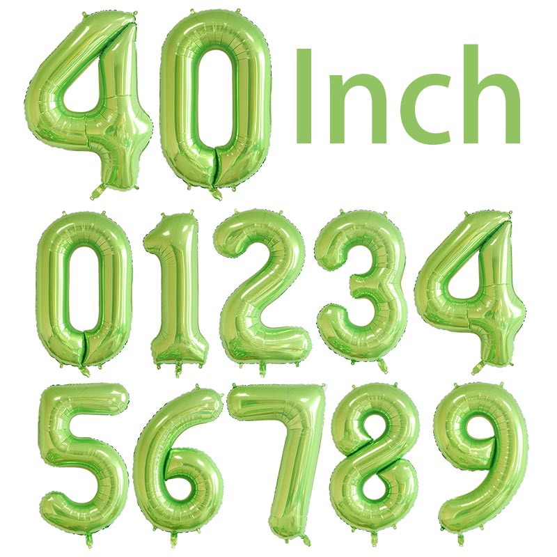 [0-9] Large Green Number Balloons 40 Inch Happy Birthday 2022 ...