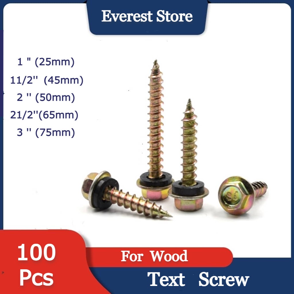 Text Screw for Metal Steel and Wood (Per 100 pcs) | Shopee Philippines