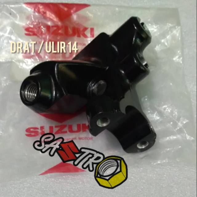 Left 14 threaded rear view mirror handle holder for suzuki satria fu ...
