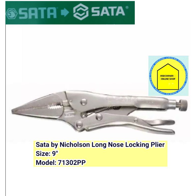 SATA BY NICHOLSON LONG NOSE LOCKING PLIER(9") | Shopee Philippines