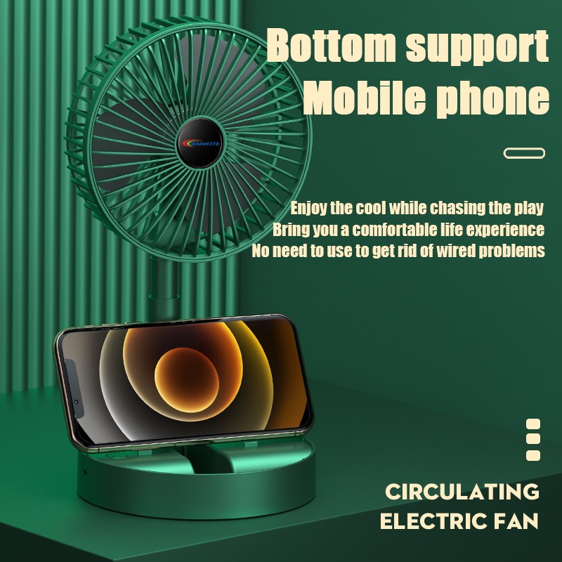 Desk Electric Fan Small folding fan with USB charging retractable 3 ...