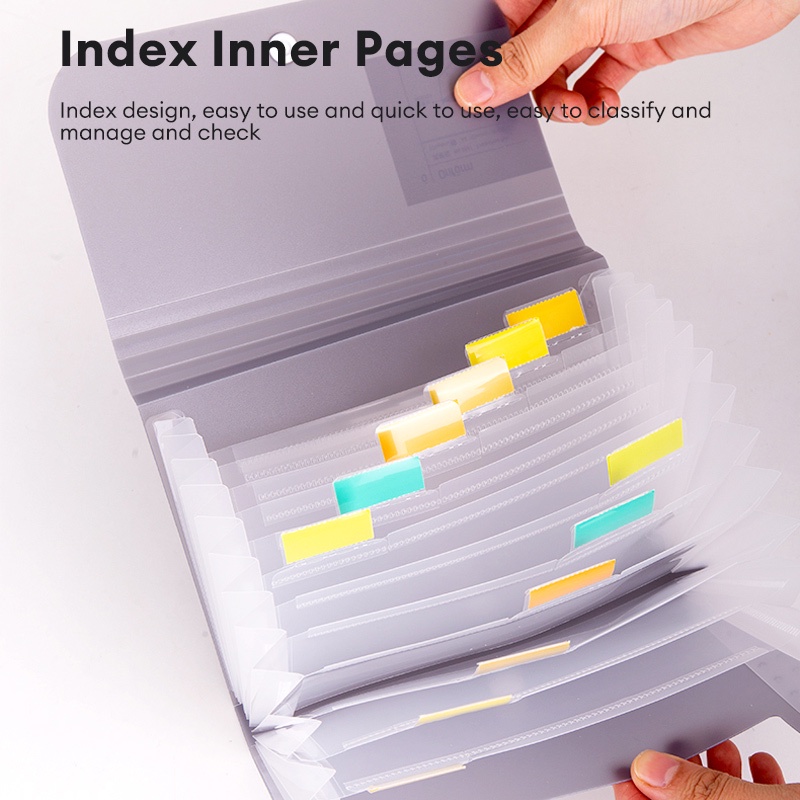 Deli A6 File Folder Portable Bill Document Organizer Expanding File 12 ...