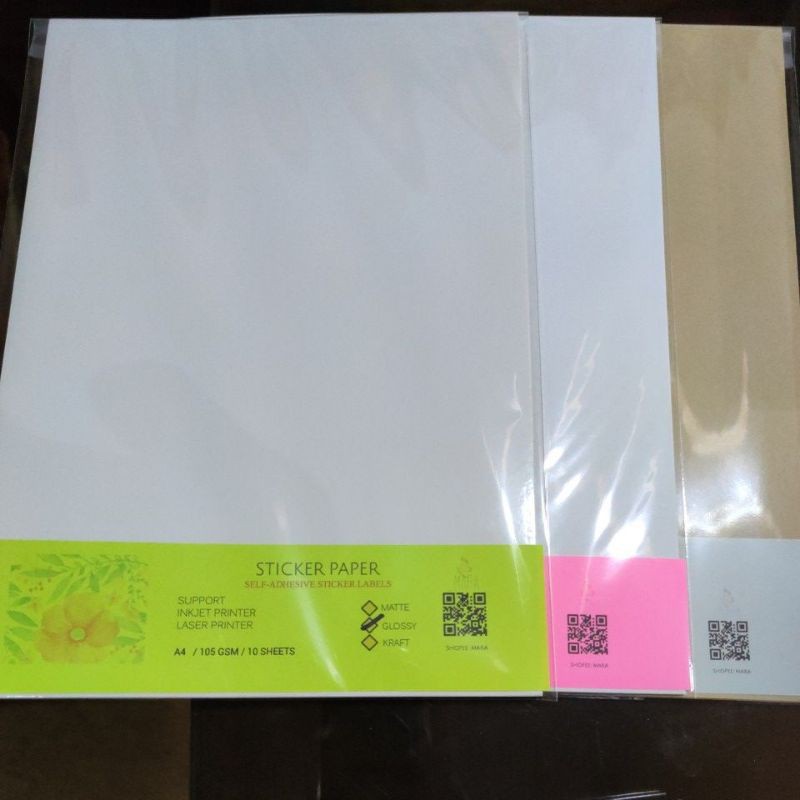 Sticker Paper MATTE, GLOSSY KRAFT | Shopee Philippines
