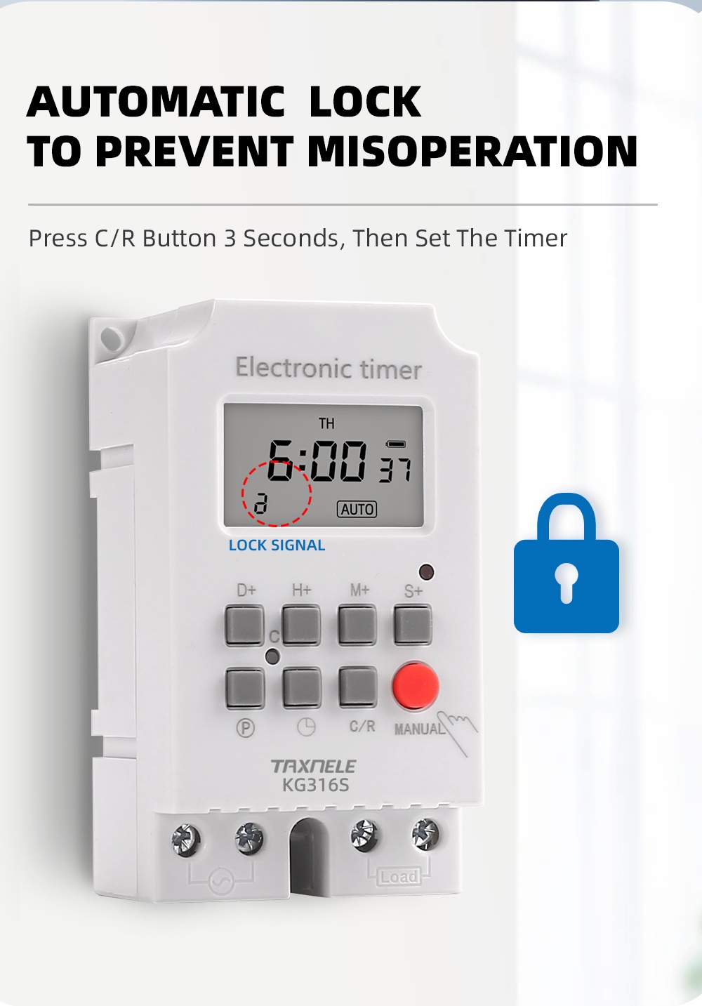 KG316S 7 Days Weekly Digital Electronic Lighting Timer Programmable ...