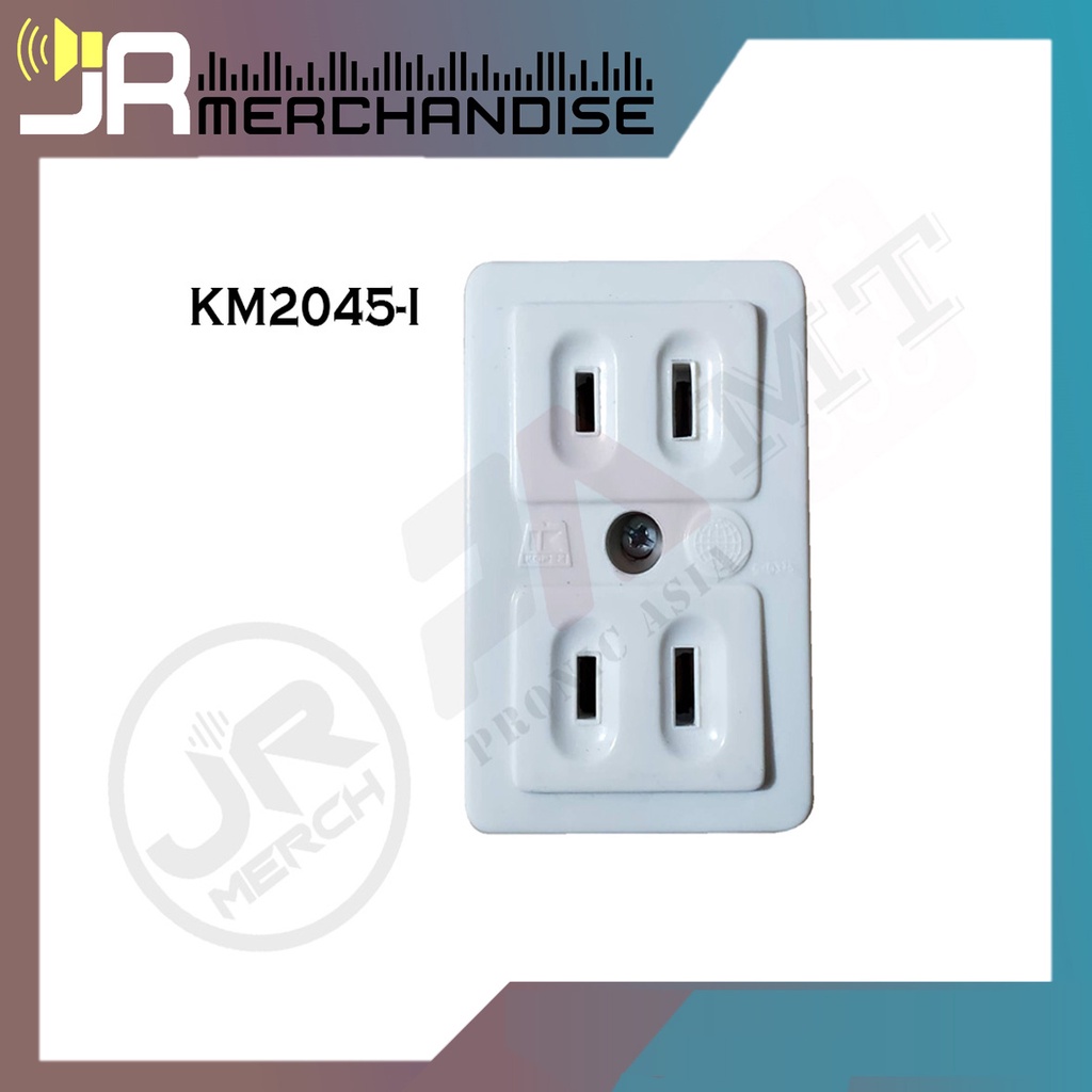 Kopez KM Bantam Outlet - Ivory 2 Gang, 10A-250V (KM2045-I) | Shopee ...
