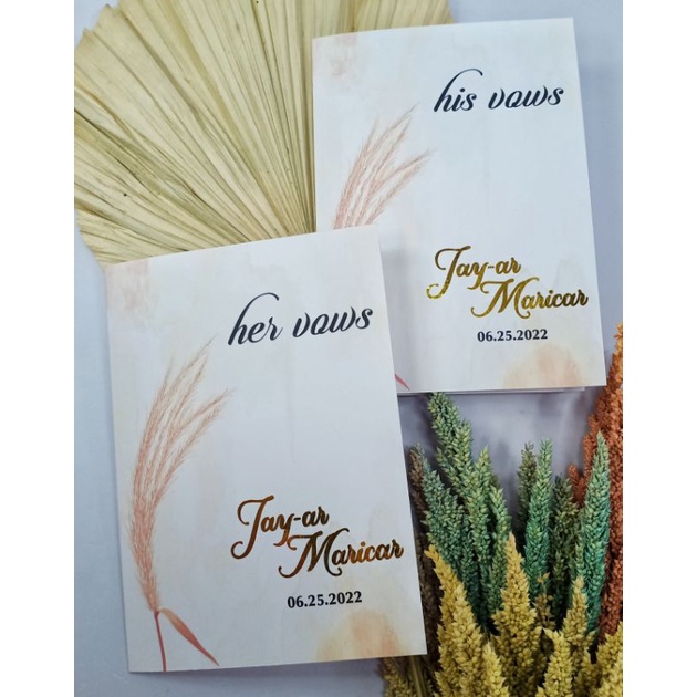 MAV's Wedding Vows Card Set | Shopee Philippines