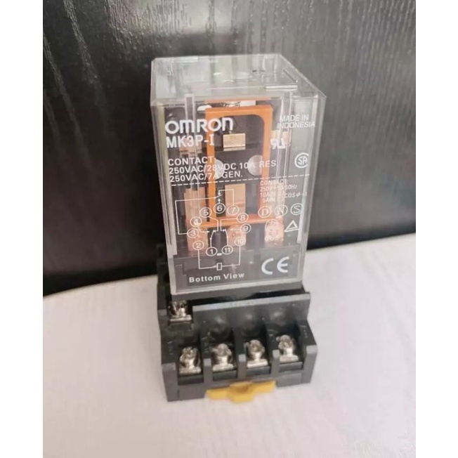 omron Intermediate Relay MK3P-I MK3P MK3P-I Small Electromagnetic 11pin Base Dc12v DC24V AC110V ...