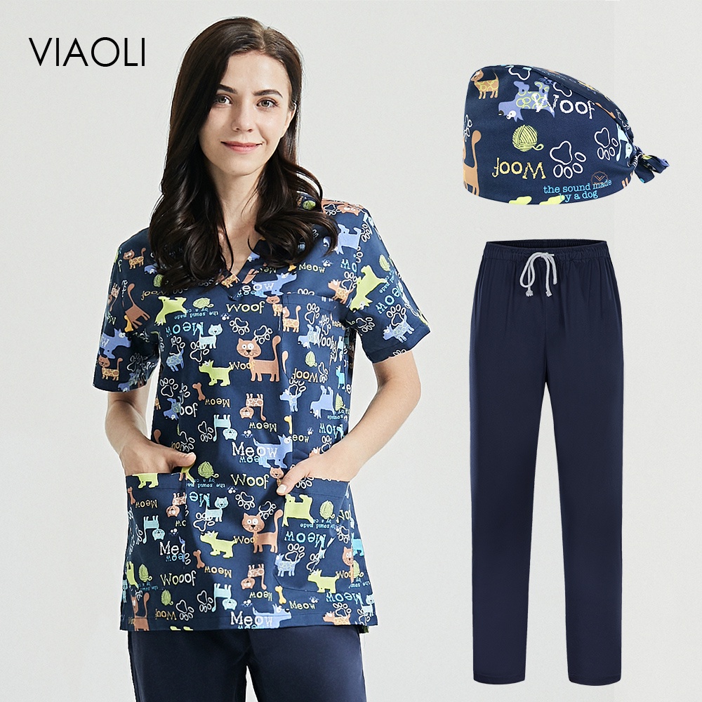 Lab Work Wear Spa Uniforms Pet Shop Work Uniforms Breathable Beautician ...