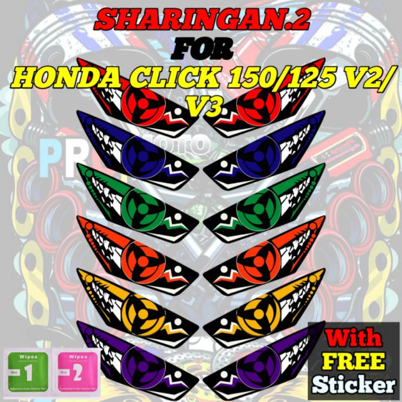 Honda Click 125 / 150 V4 V3 V2 Winker Eye Transparent / Sharingan Eye ...