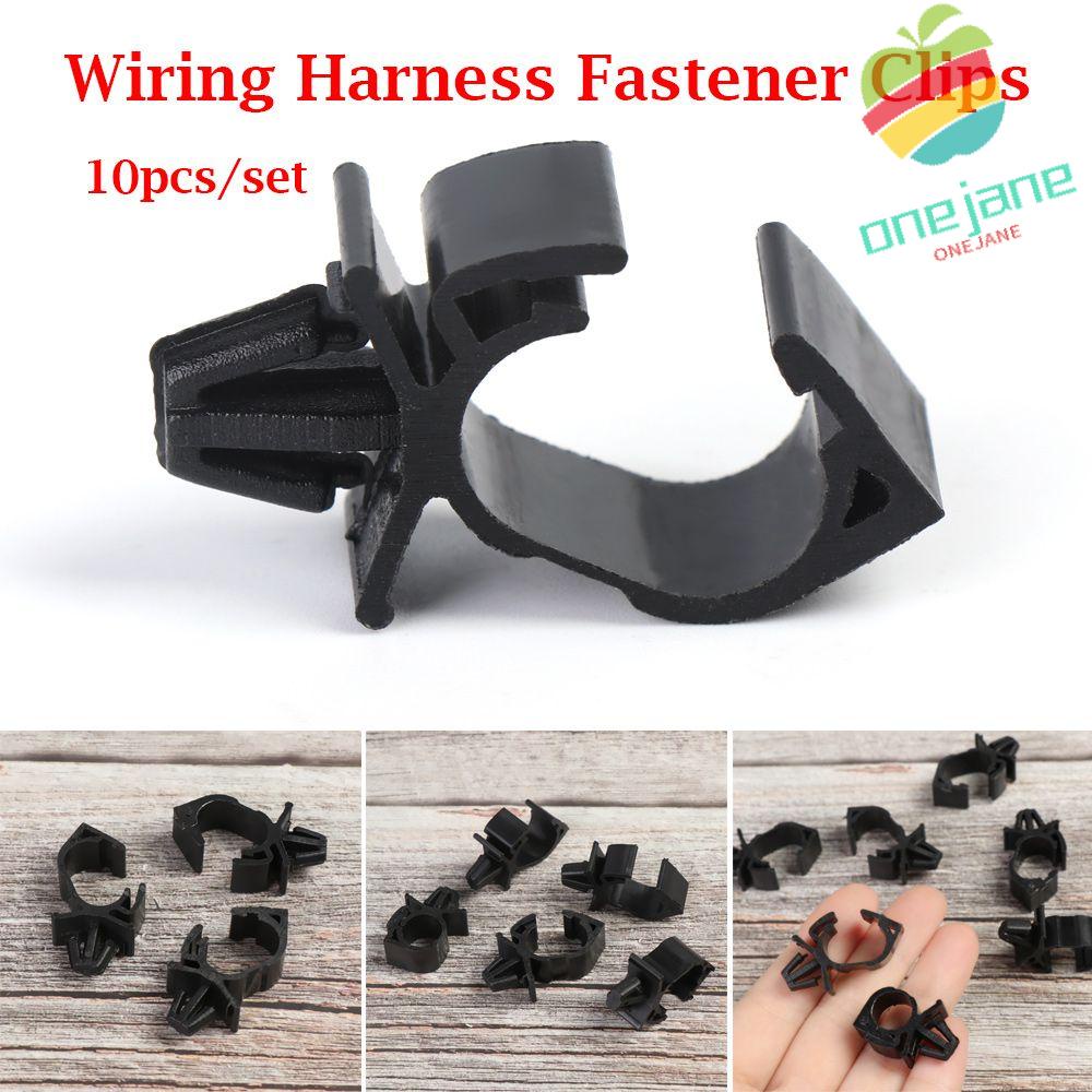 JANE 10Pcs Durable Wiring Harness Fastener Clips Plastic Wiring Strap ...