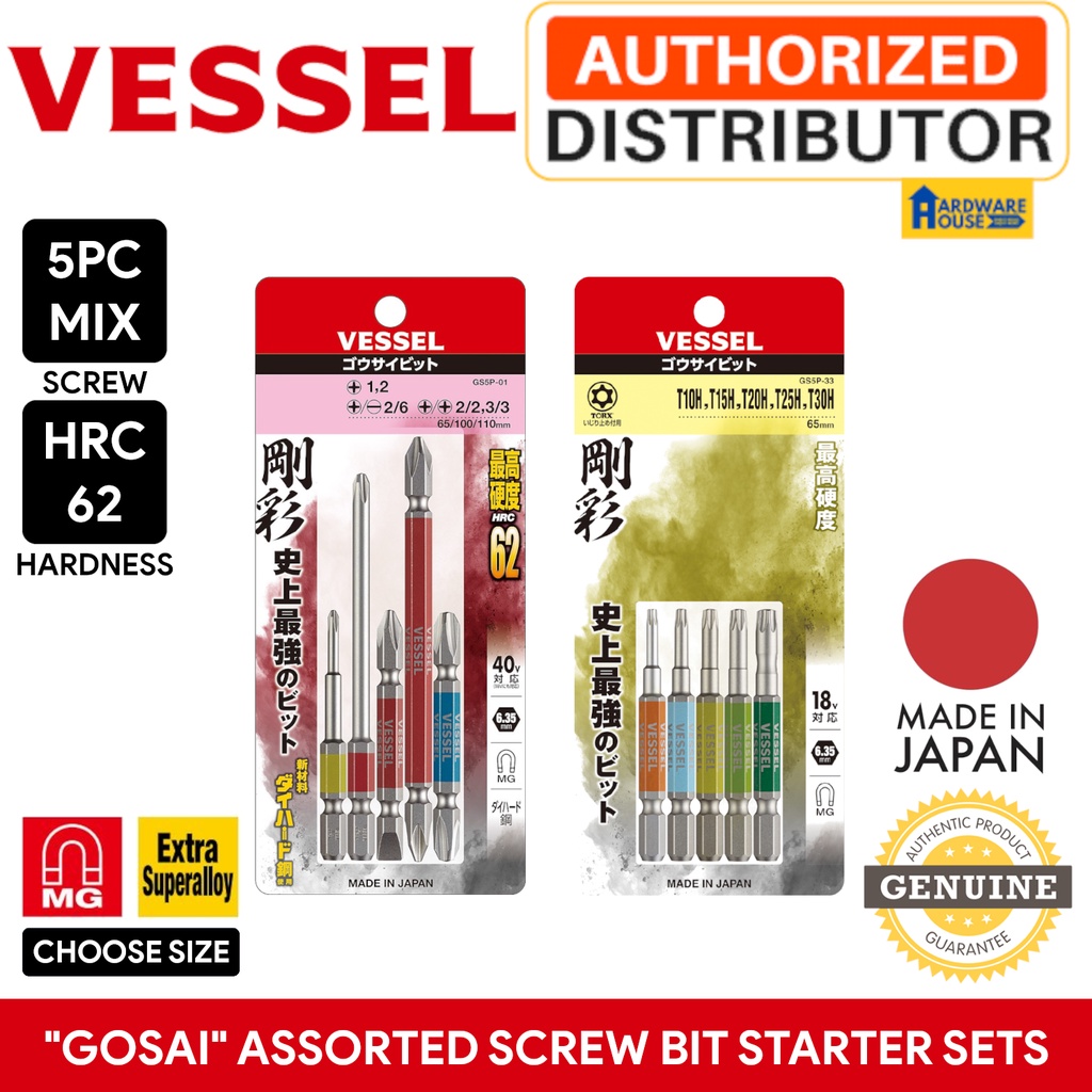 MADE IN JAPAN ORIGINAL Superalloy Magnetic Screwdriver Screw Driver Bit ...