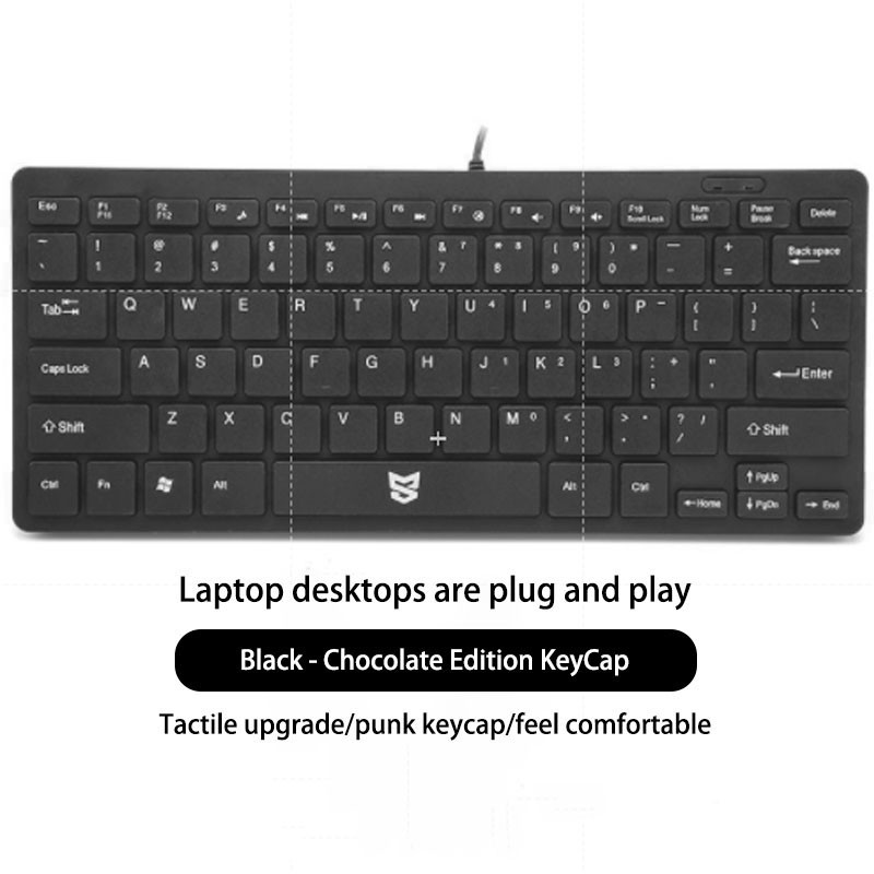 Computer keyboard mute desktop notebook external wired USB home typing ...
