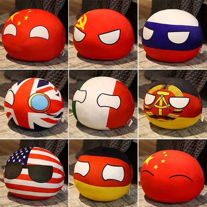 Poland Ball Country Ball Pillow Doll Children's Doll Anime Surrounding ...