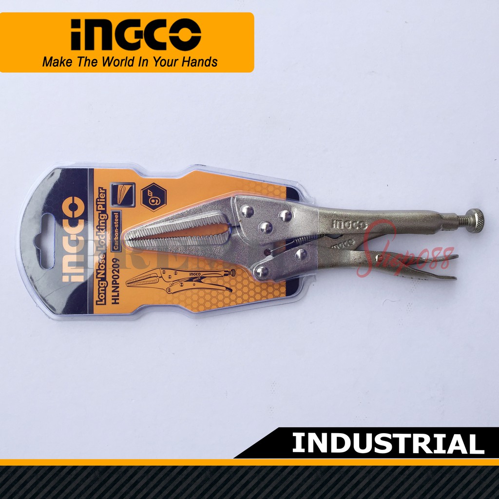 INGCO Long Nose Locking Plier 9 HLNP0209 Vise Grip Pliers | Shopee ...