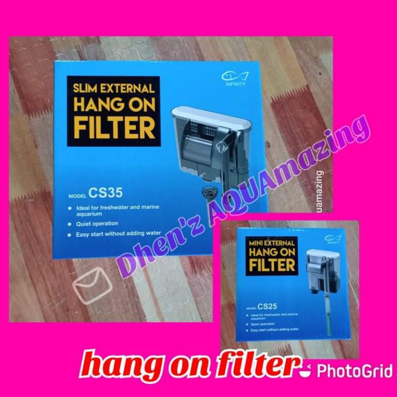 slim infinity hang on filter (HOB) cs25,cs35, cs48 | Shopee Philippines