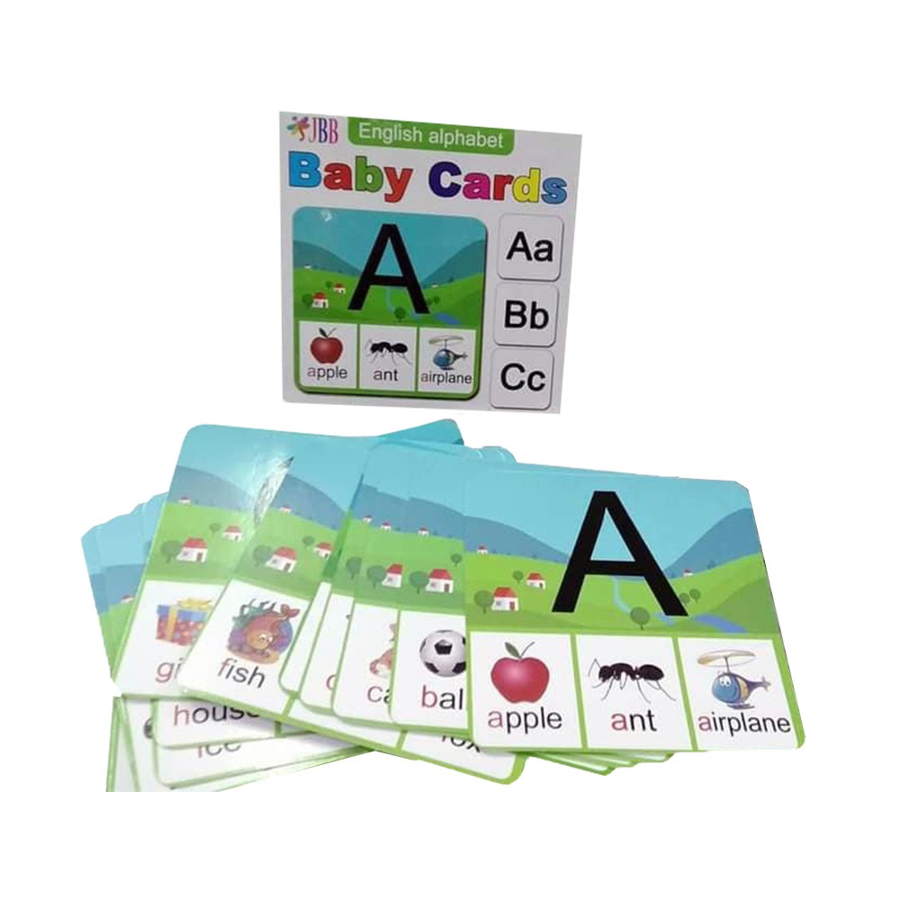 BABA English Alphabet ABC Letter Baby Toddler Flash Cards | Shopee ...
