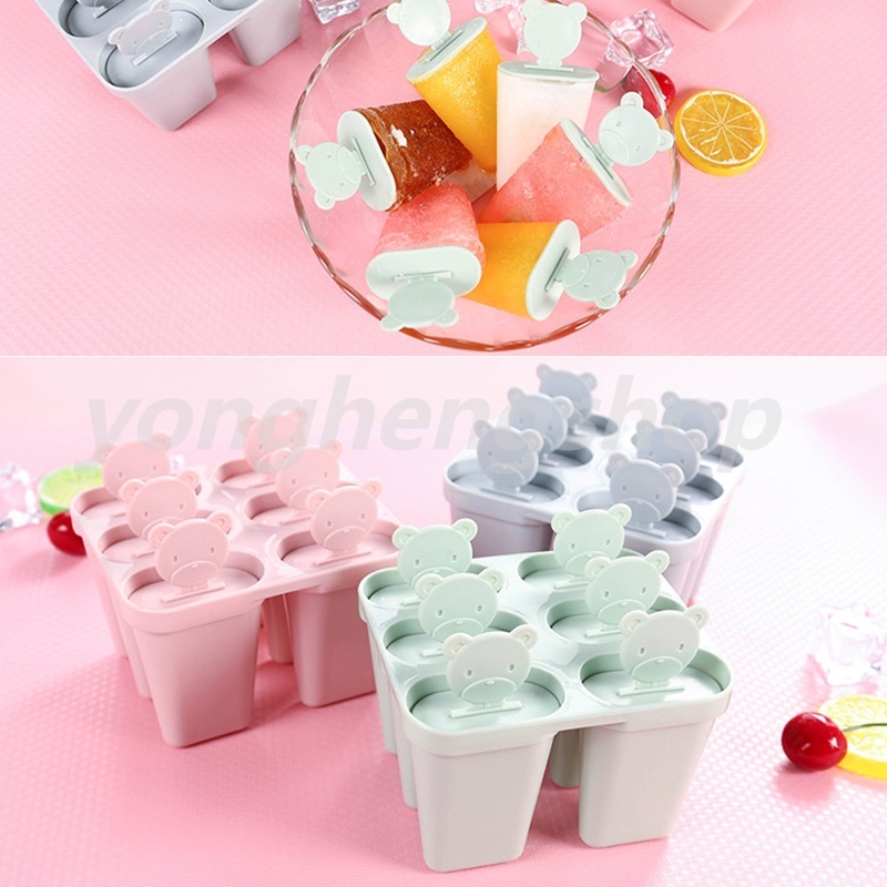 Homemade DIY Ice Lolly Molds Popsicle Moulds with Cute Bear Stick ...