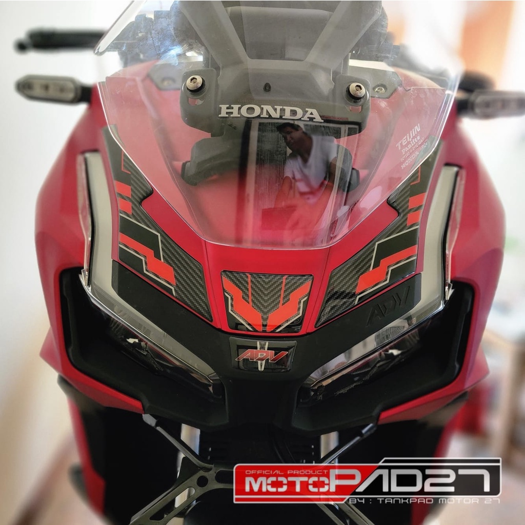 Honda ADV 160 premium carbon resin front body shield sticker | Shopee ...