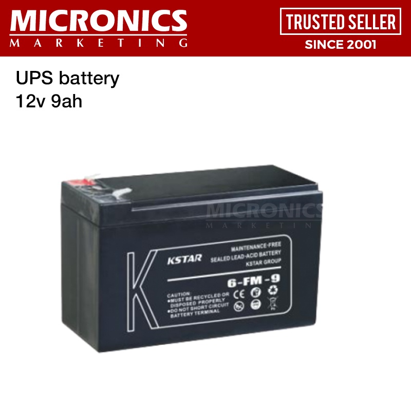 KStar UPS Battery 12v9ah | Shopee Philippines