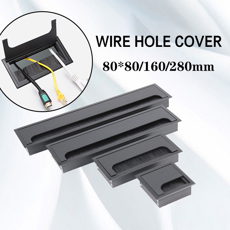 Aluminum Alloy Square Cable Hole Cover Rectangle Wire Holder Wire ...