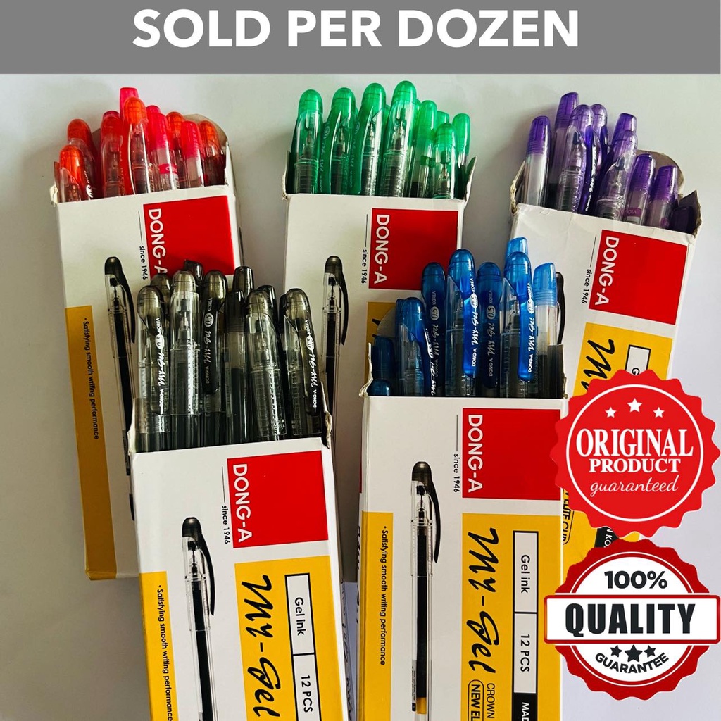Dong-A My-Gel Ink pen 0.5mm (SOLD PER DOZEN) | Shopee Philippines