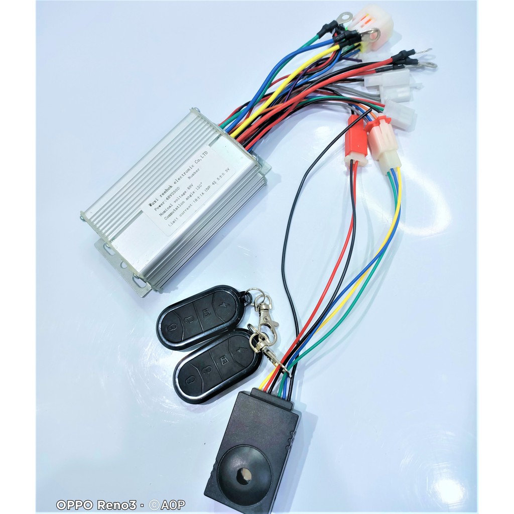 ebike controller, 48volts 17A, 350watts 3 speed option, for Brushless ...
