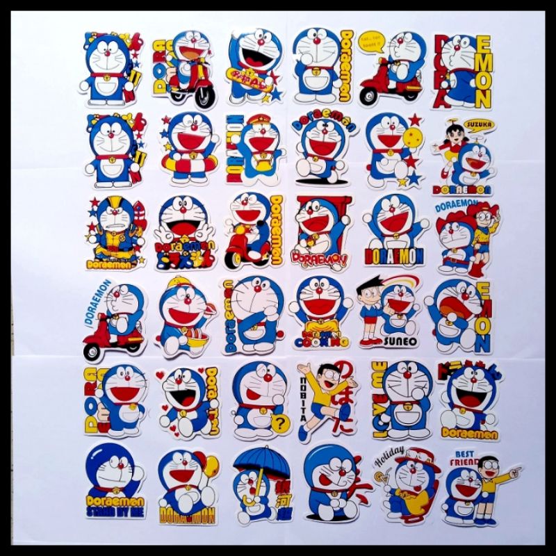 (Contents 10 PCS) doraemon Cartoon Character Stickers Sent random ...