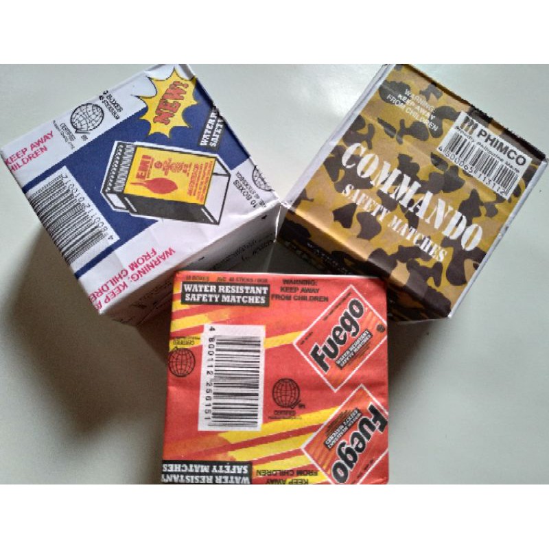 Safety Matches COMMANDO, FUEGO AND EMI ( Pack of 10 match boxes with 48 ...