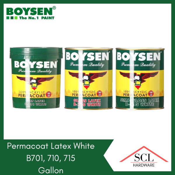 BOYSEN Permacoat Latex (Flat, Gloss, Semi-Gloss) 4 Liters / Gallon ...
