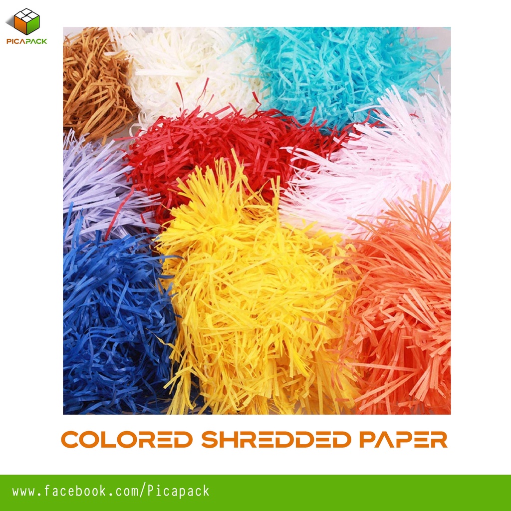10g Colored Shredded Paper (15 colors avail) Crinkled Fillers Special ...