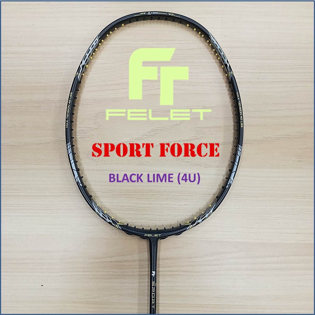FELET Badminton Racket SPORT FORCE (Head Heavy)(Smashing) | Shopee ...