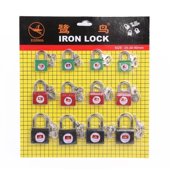 Mixed Color Padlock Set (12 Pcs) | Shopee Philippines