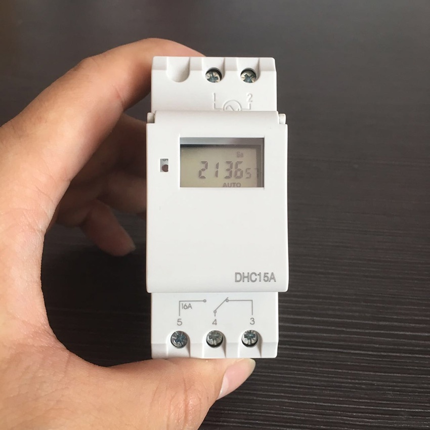 Dhc15a Weekly Programmable Digital Timer Switch Din Rail 16a 220vac