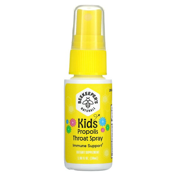 Beekeeper's Naturals, Kids, Propolis Throat Spray, 1.06 fl oz (30 ml ...