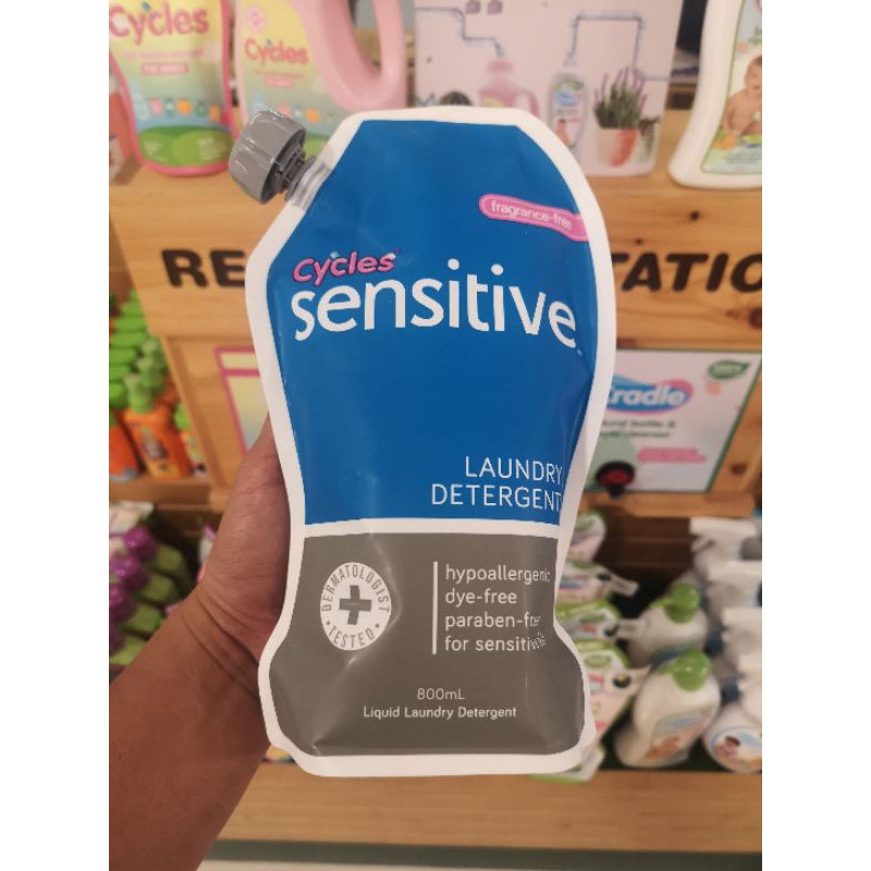 CYCLES SENSITIVE LAUNDRY DETERGENT 800ml AUTHENTIC #Cycles | Shopee ...