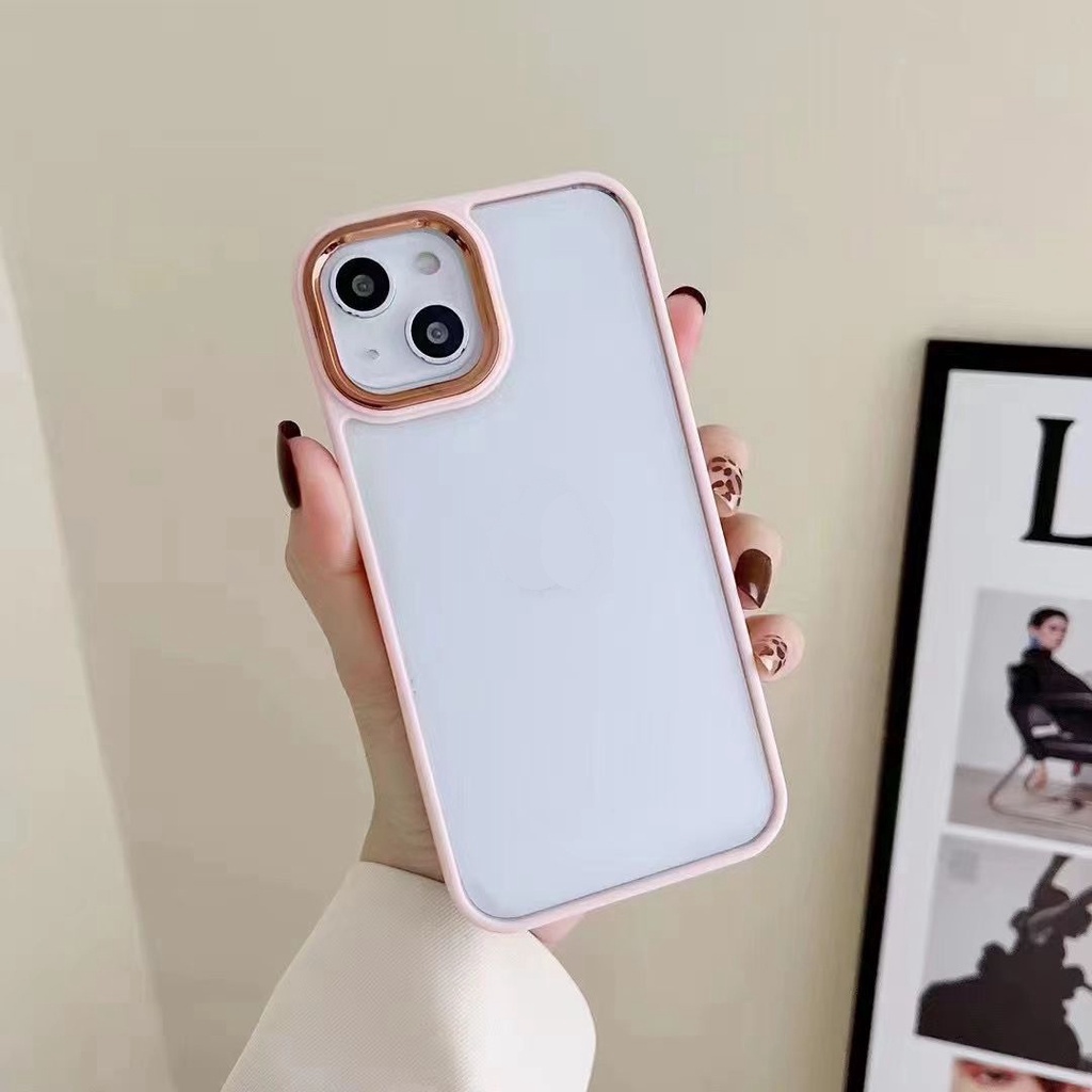 OPPO Plating Clear acrylic phone case A3S A5S A15 A15S A16 A16S A16K A54 A55 A76 A96 A94 A35 ...