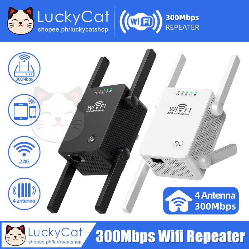 4 Antenna 2.4GHz 300Mbps High Speed Wifi AP/Router/Repeater/Wifi Range ...