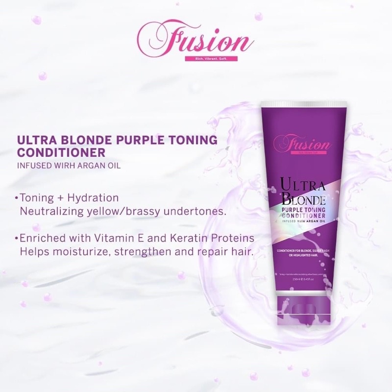 fusion Ultra blonde Purple shampoo/ Conditioner 250ml | Shopee Philippines