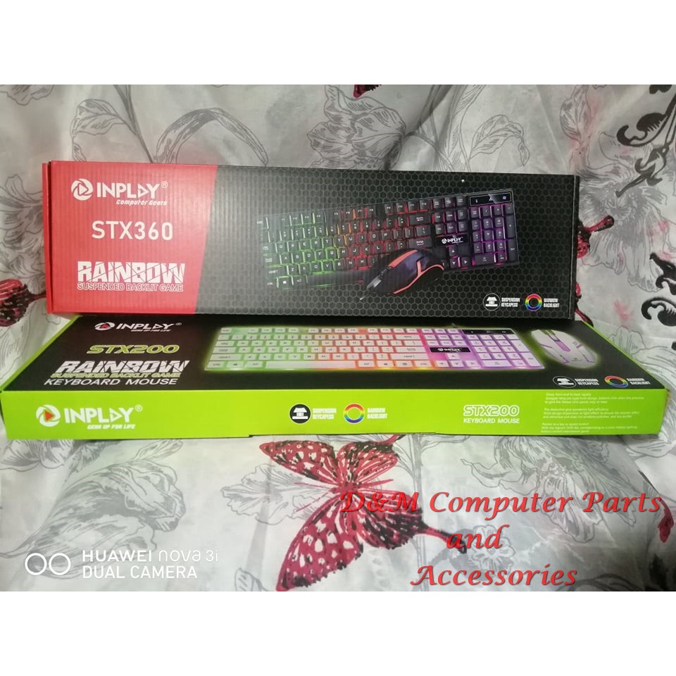 INPLAY/ Keyboard + Mouse Bundle w/rainbow backlight|Gaming keyboard ...