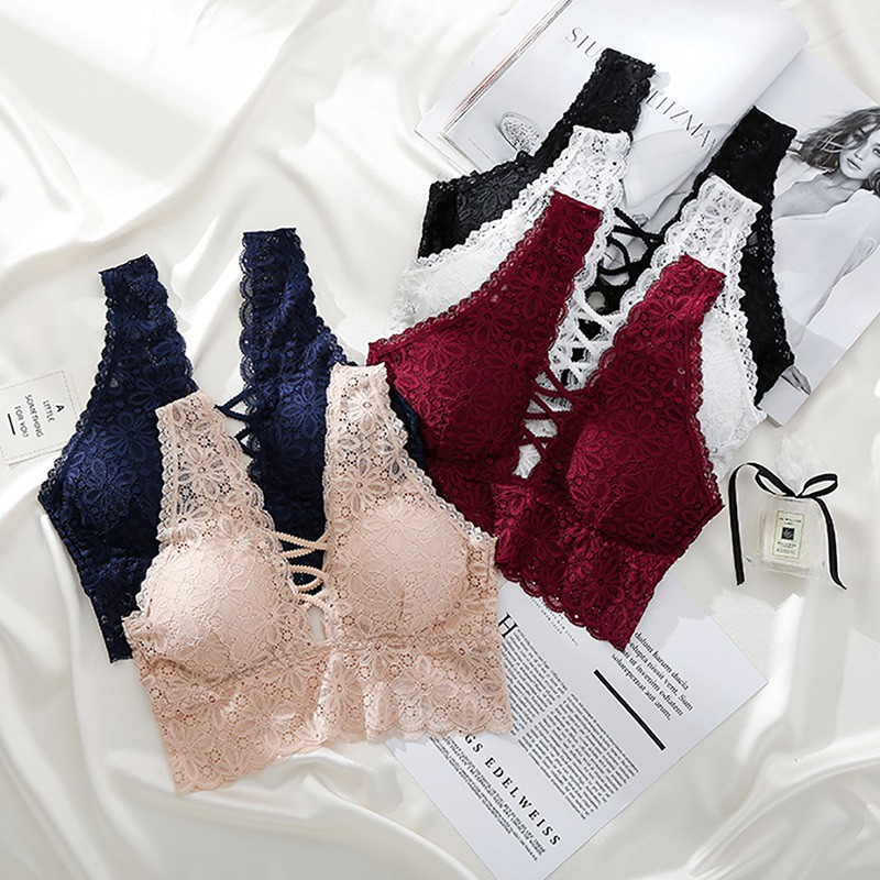 P3H Women s Seamless Lace Bra Vest Top Cami Lace Bra Soft Brassiere ...