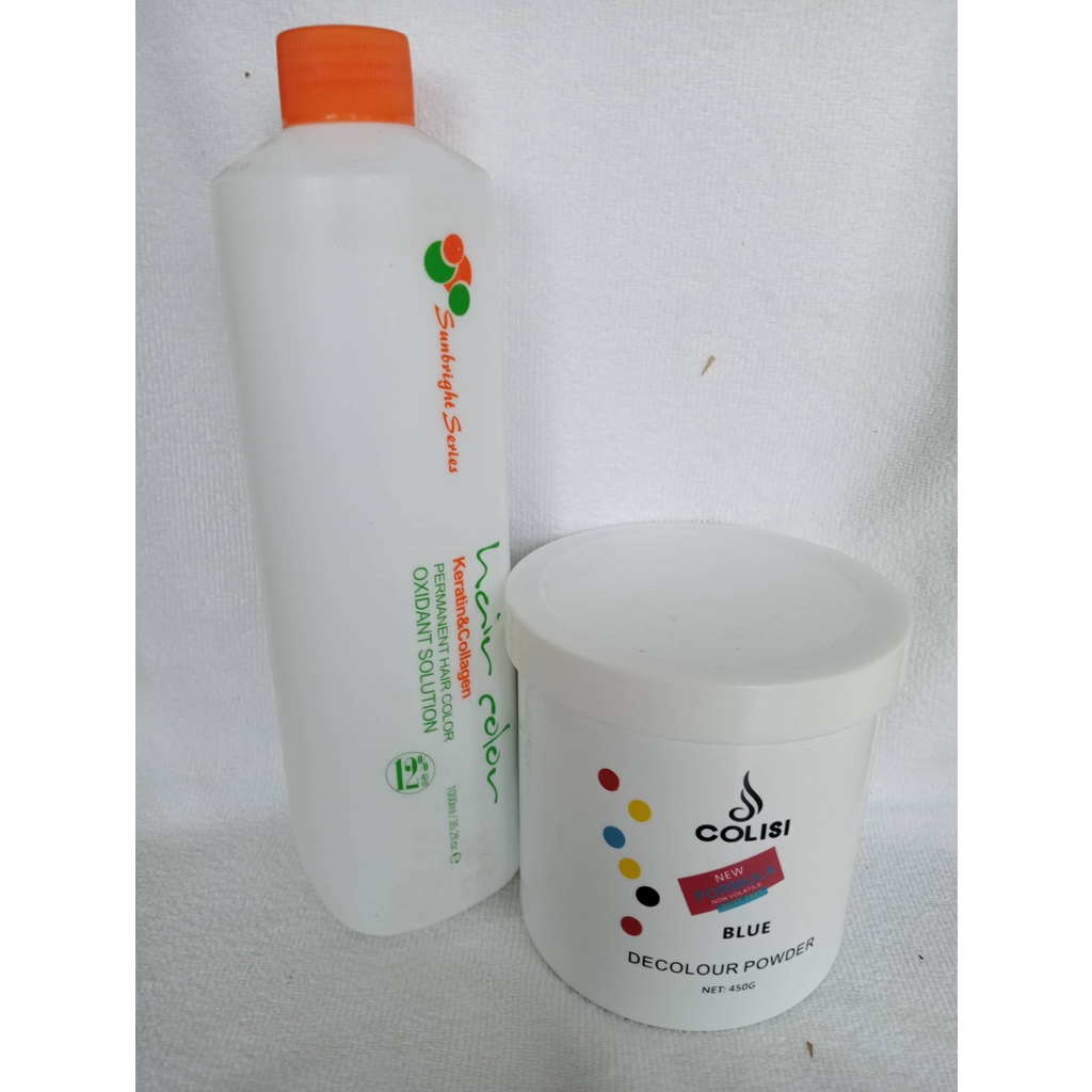 1set Sunbright keratin&callagen oxidizing 1000ml with colisi bleaching ...
