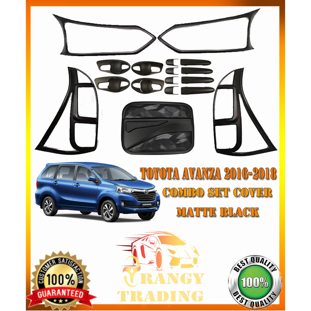 Toyota Avanza 2016 to 2018 VERSION 3 Garnish Combo set cover matte ...