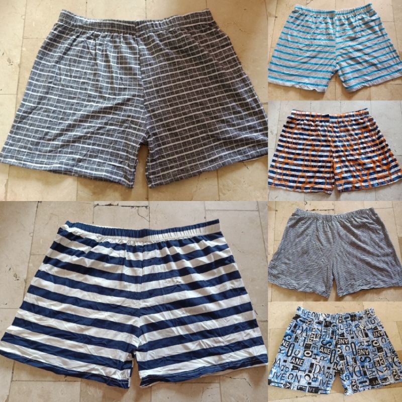 COD！M to 5XL cotton boxer shorts For men assorted design | Shopee ...