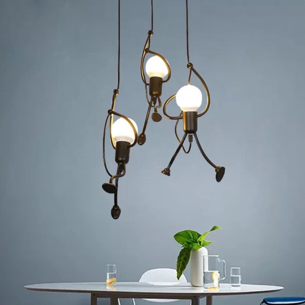 Modern pendant lamp little man climbing Elegant Hanger Art decoration ...