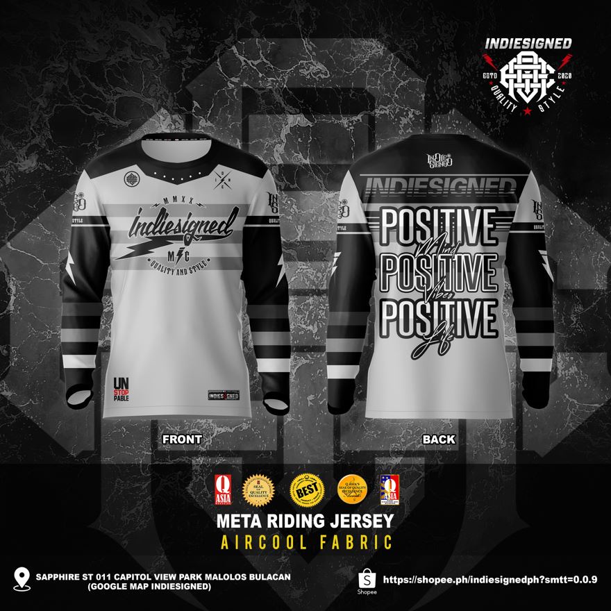 META RIDING JERSEY (AIRCOOL) Motorcycle Riding Jersey Long Sleeves/Bike Jersey Longsleeve Jersey ...