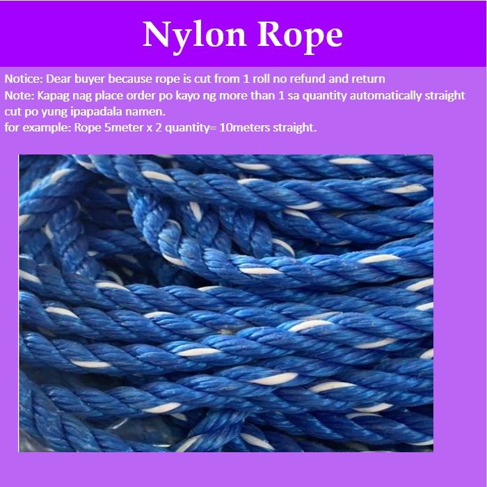 Nylone Rope 2meters 4mm 6mm 8mm | Shopee Philippines