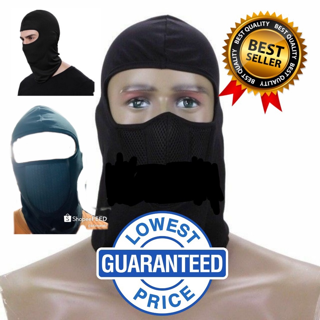 Plain Black Balaclava With FOAM Full face Mask | Shopee Philippines