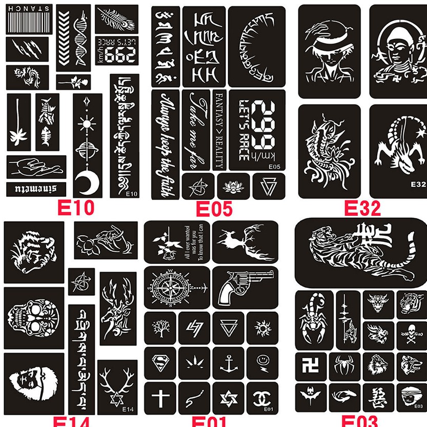 Reusable henna tattoo mold NEW MODEL (tattoo ink not included) | Shopee ...