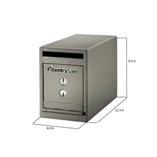 SENTRY SAFE UC-025K Under Counter Small Cash Depository Vault with Drop ...