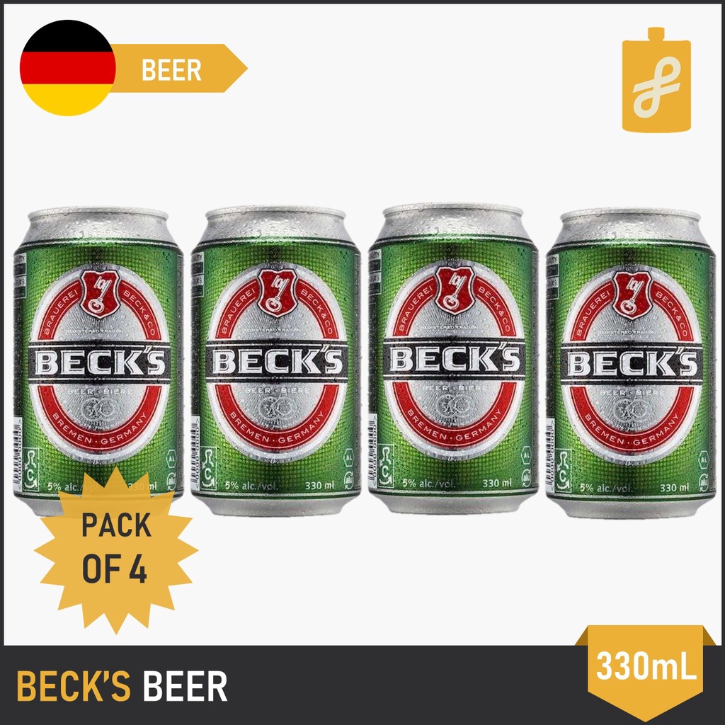 Beck's German Beer Cans 330mL 4 Pack | Shopee Philippines